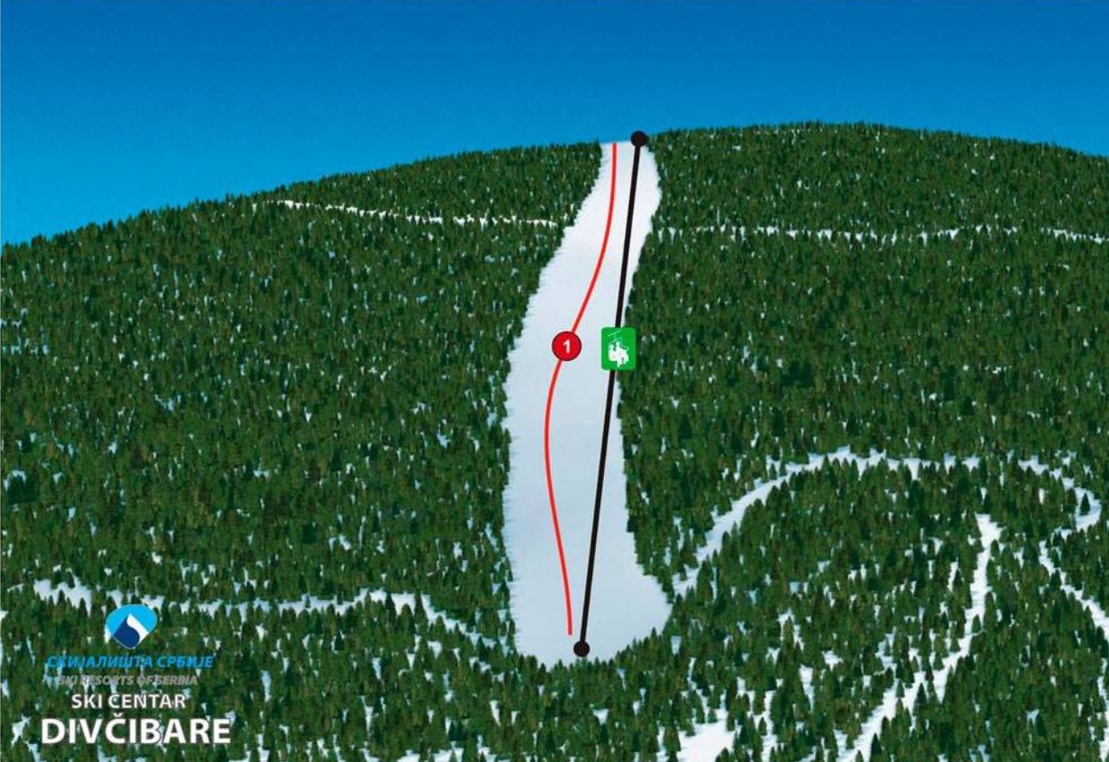 Divcibare / Centar - kis síterep húzólifttel Közép-Szerbiában