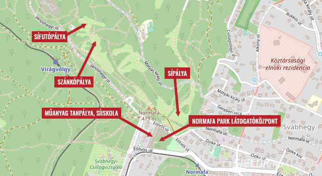 Normafa, Budapest - sífutópályák, webkamera, naponta frissülő hójelentés